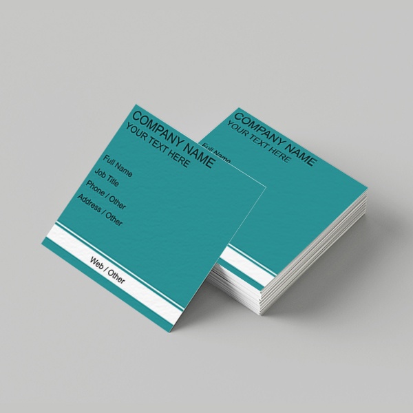 Buy Green Design Customized Square Visiting Card | yourPrint