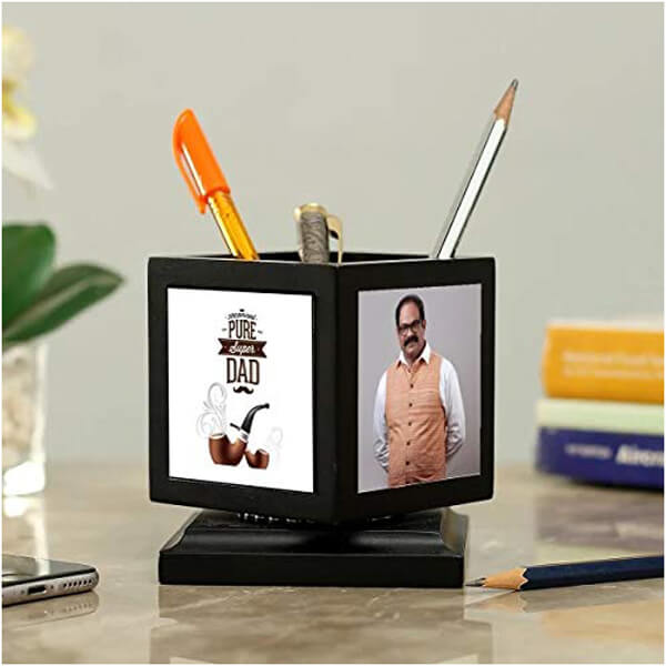 Buy Customized Rotating Photo Printed Wooden Desk & Pen Stand | yourPrint