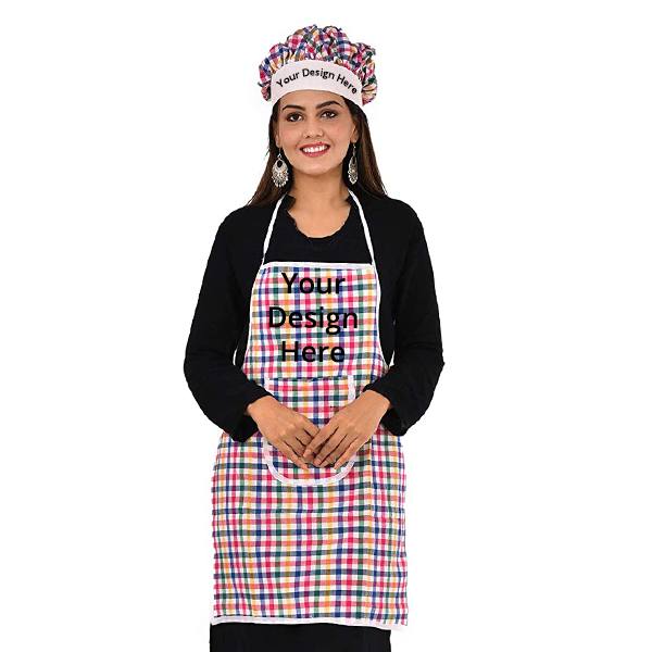 Buy Multi Colour Customized 100% Cotton Waterproof Kitchen Apron Set ...