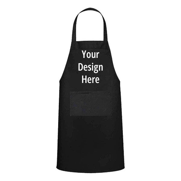 Buy Black Customized Cotton Kitchen Aprons, Chef Cooking Apron for ...