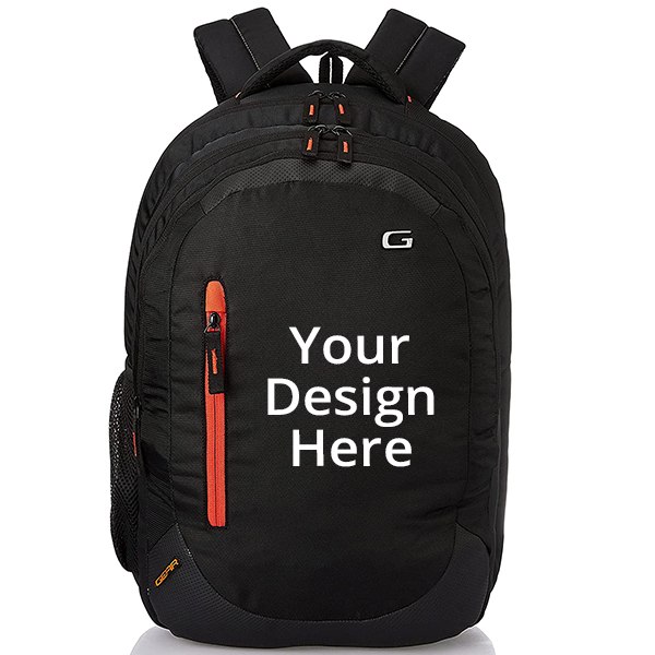 Buy Black Customized Gear Laptop Backpack | yourPrint