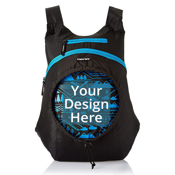Buy Blue-Black Customized Gear Backpack | yourPrint