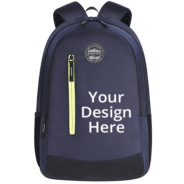Buy Navy Blue Customized Gear Casual Backpack | yourPrint
