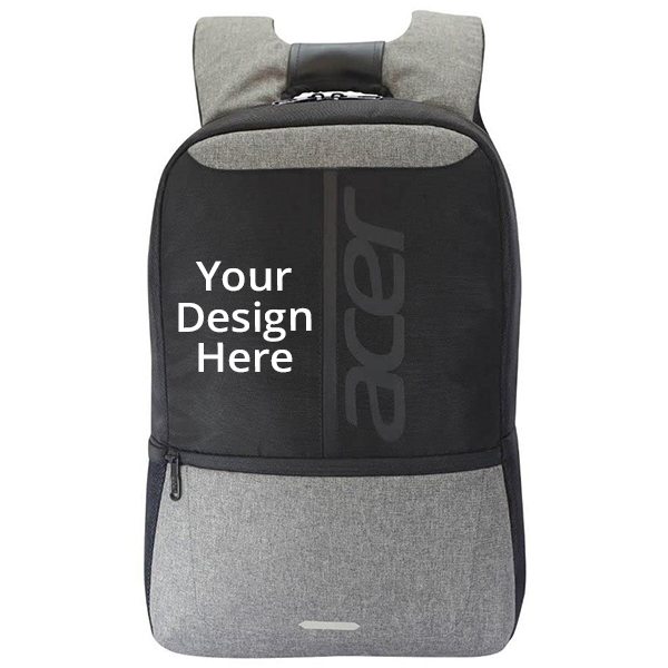 Buy Black Grey Customized Acer Casual Soft Padded Laptop Backpack (15.6 ...