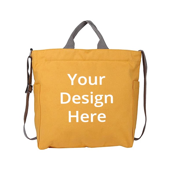 Buy Golden Yellow Customized Women Canvas Tote Handbag | yourPrint