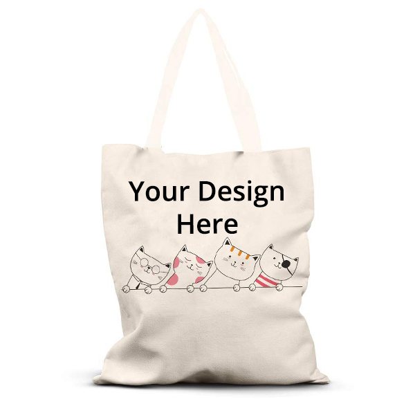 Buy White Customized Cute Cats Canvas Tote Bag (14 x 16 inch) | yourPrint