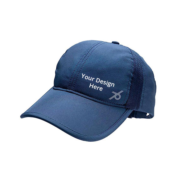 Buy Navy Blue Customized Men's Polyester Solid Cap Online | yourPrint