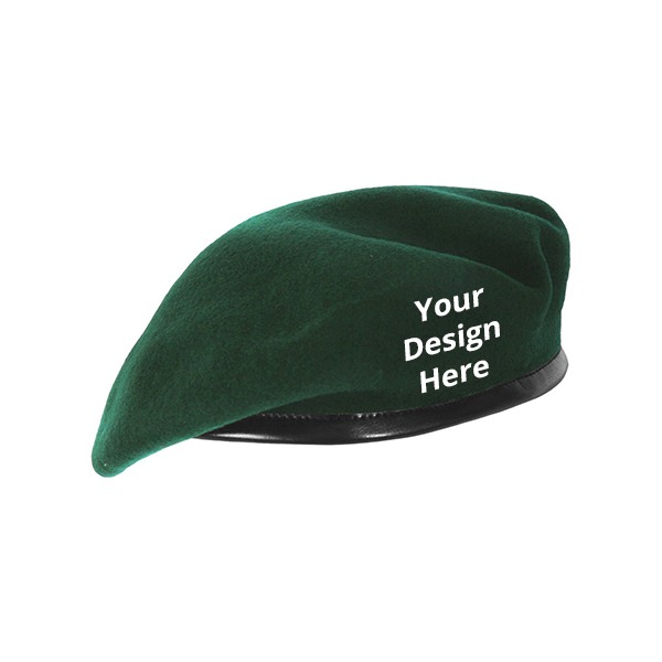 Buy Green Customized Unisex French Woolen Beret Cap Online | yourPrint