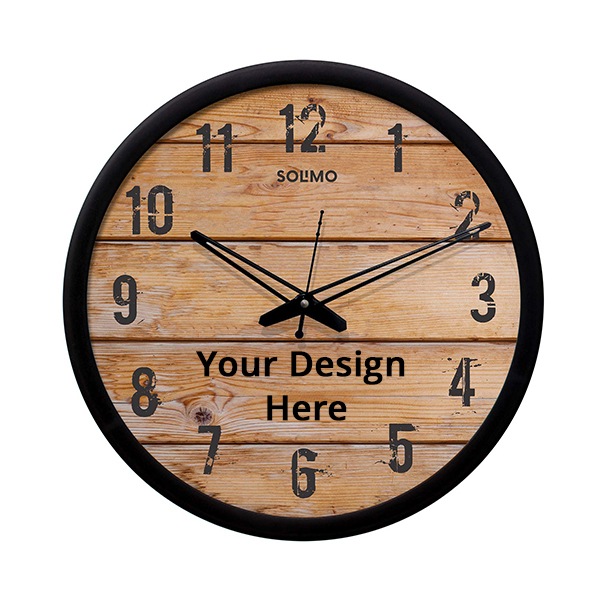 Buy Brown Customized Silent Movement Wall Clock (Size -12") | yourPrint