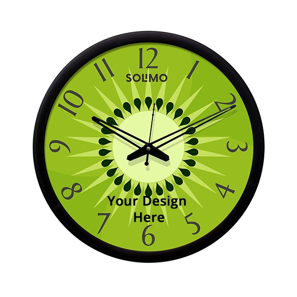 Buy Green Customized 12" Contemporary Plastic & Glass - Silent Movement ...