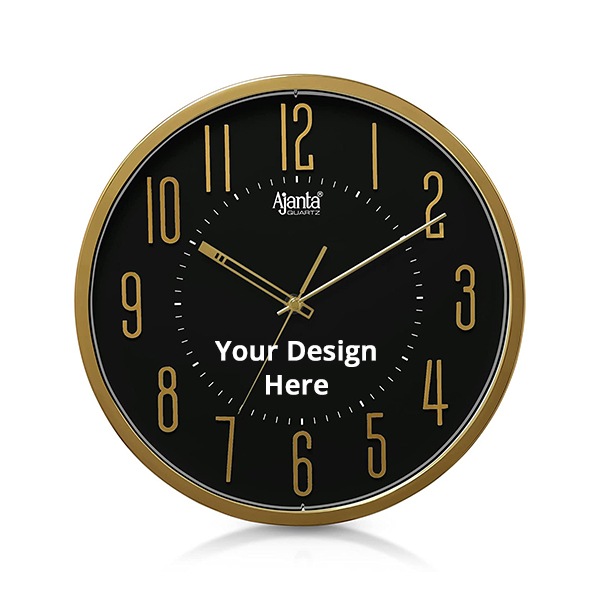 Buy Black Customized Ajanta Designer Clock | yourPrint