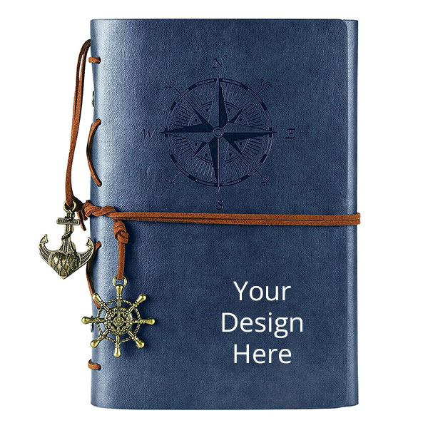 Buy Deep Blue Customized Refillable Journey Diary, Premium PU Leather ...
