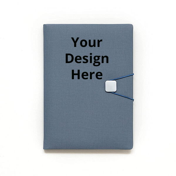 Buy Grey Customized Premium A-5 PU Leather Journal With Metal ...