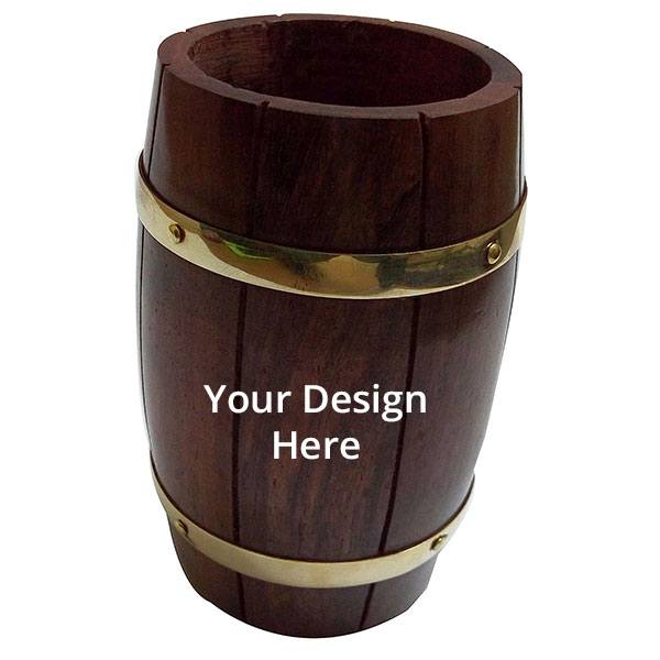 Buy Brown Customized Pen Stands for Office Use, Study Table | yourPrint