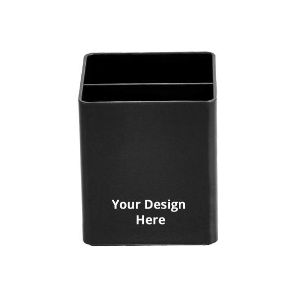 Buy Black Customized Plastic Desk Organizer, Pen Cup | yourPrint
