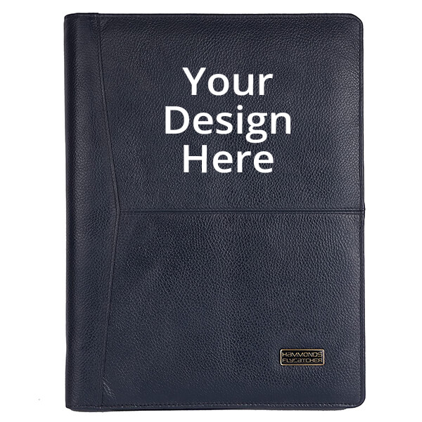 Buy Black Customized Genuine Leather File Folder Online | yourPrint