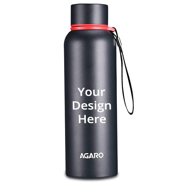 Buy Black Customized Stainless Steel Vacuum Flask (700 ml) Online ...