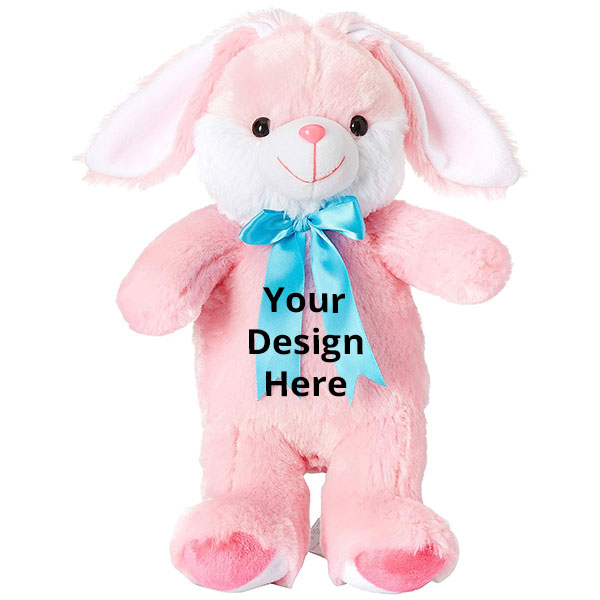 Buy Pink Customized Rabbit Soft Toy (Size - 30 Cm) | yourPrint