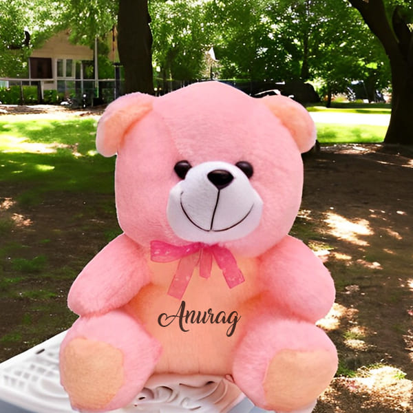 Buy Pink Customized 25 cm Teddy Bear Soft Cute Toy for Kids | yourPrint