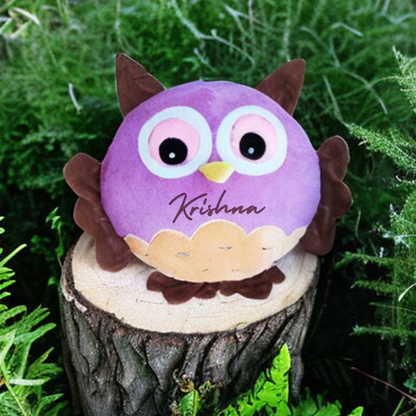 Buy Purple Brown Customized Owl Soft Toys for Boys and Girls | yourPrint