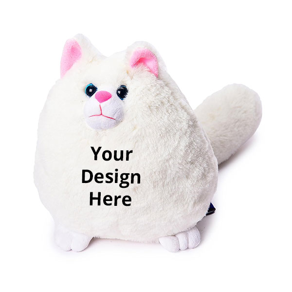 Buy White Customized Cute and Adorable Fat Fluffy Cat Soft Toys for ...