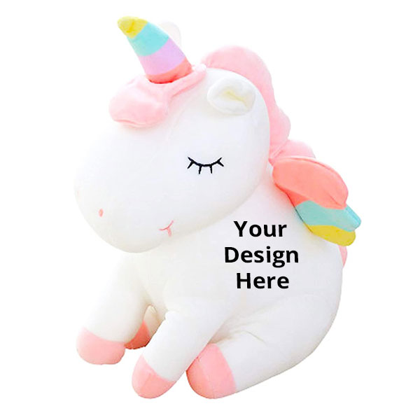 Buy White Unicorn Customized 25 Cm Stuffed Animal Soft Toy Gift for ...