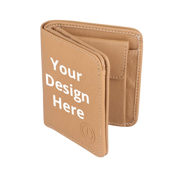 Buy Beige Customized Leather Wallet Online | yourPrint